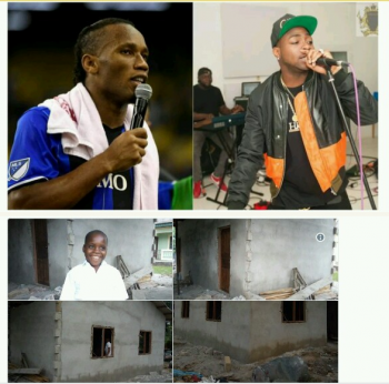 See Drogba's reaction as Davido builds house for little boy who sang ...