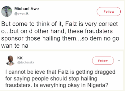 9ice, Twitter users attack Falz for saying musicians glorify fraudsters ...